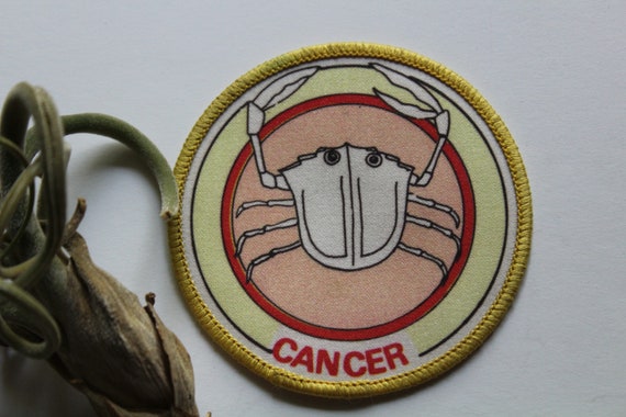 Vintage Astrology Cancer Patch 1970s - Gem