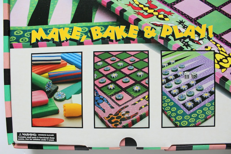 Vintage New Cosmic Frog Backgammon and Checkers Board Game Craft Kit ...