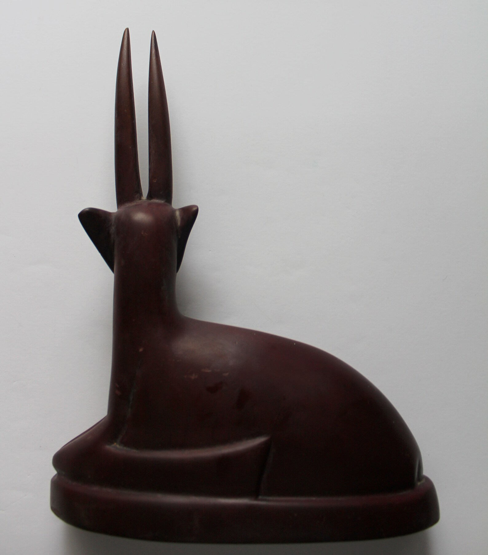 Vintage Pair of Carved Wooden Antelope Statues 1970s - Etsy