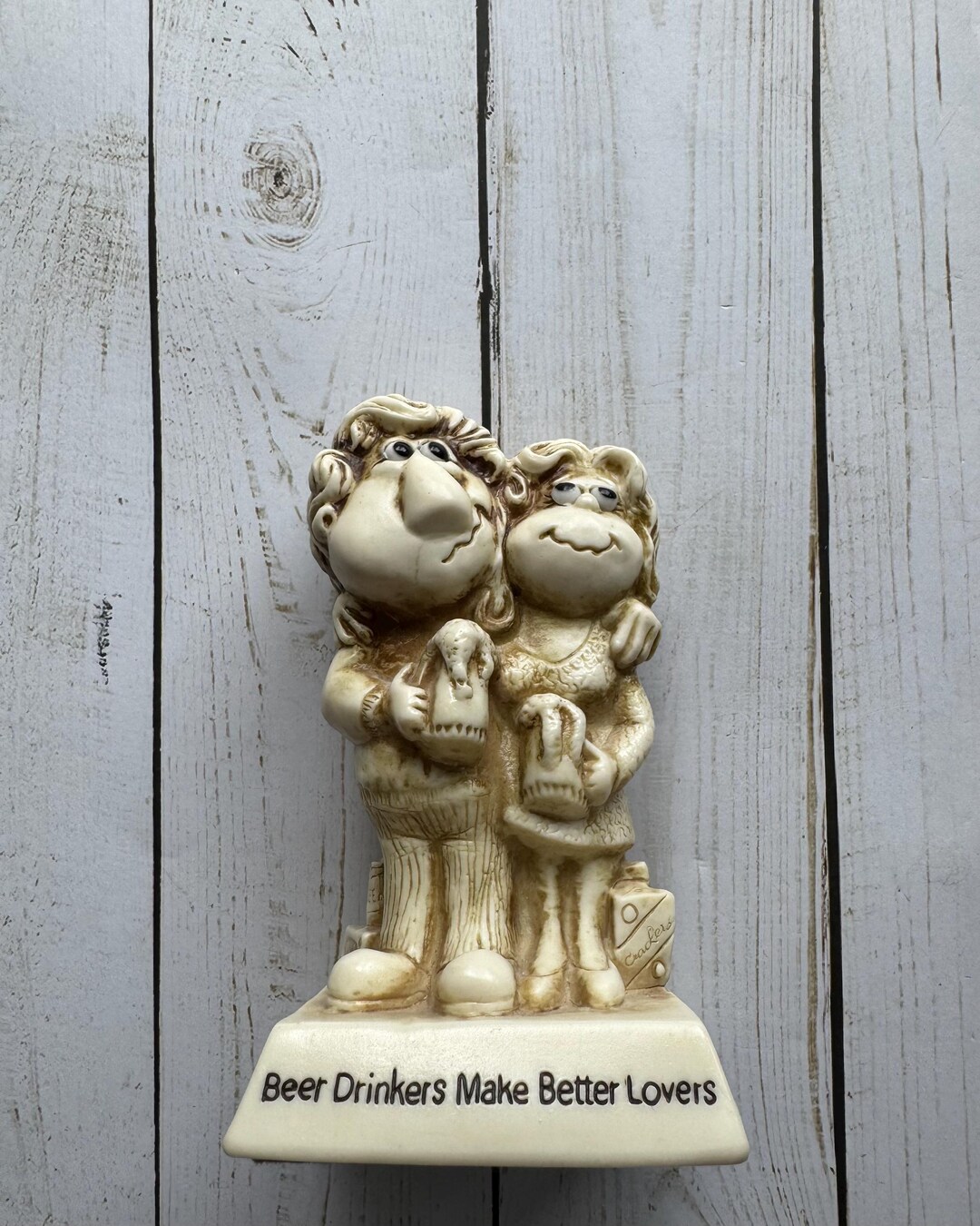 Vintage Beer Drinkers Russ Berrie Statue 1978 - Etsy