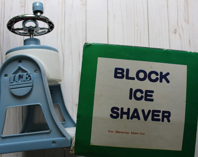 Vintage Flavor Time Blue Ice Block Shaver for Hawaiian Shaved Ice 1980s ...
