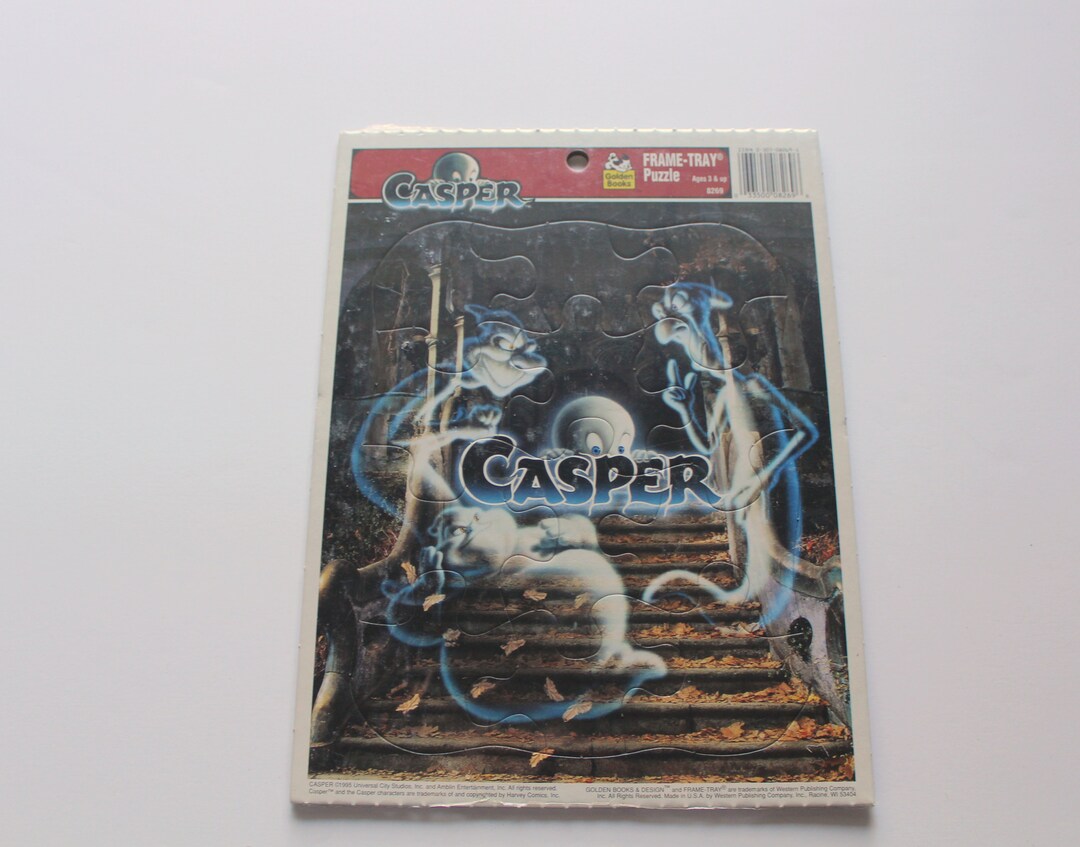 Vintage NEW Golden Books Casper the Friendly Ghost Movie Frame-tray Puzzle 1995 - Etsy