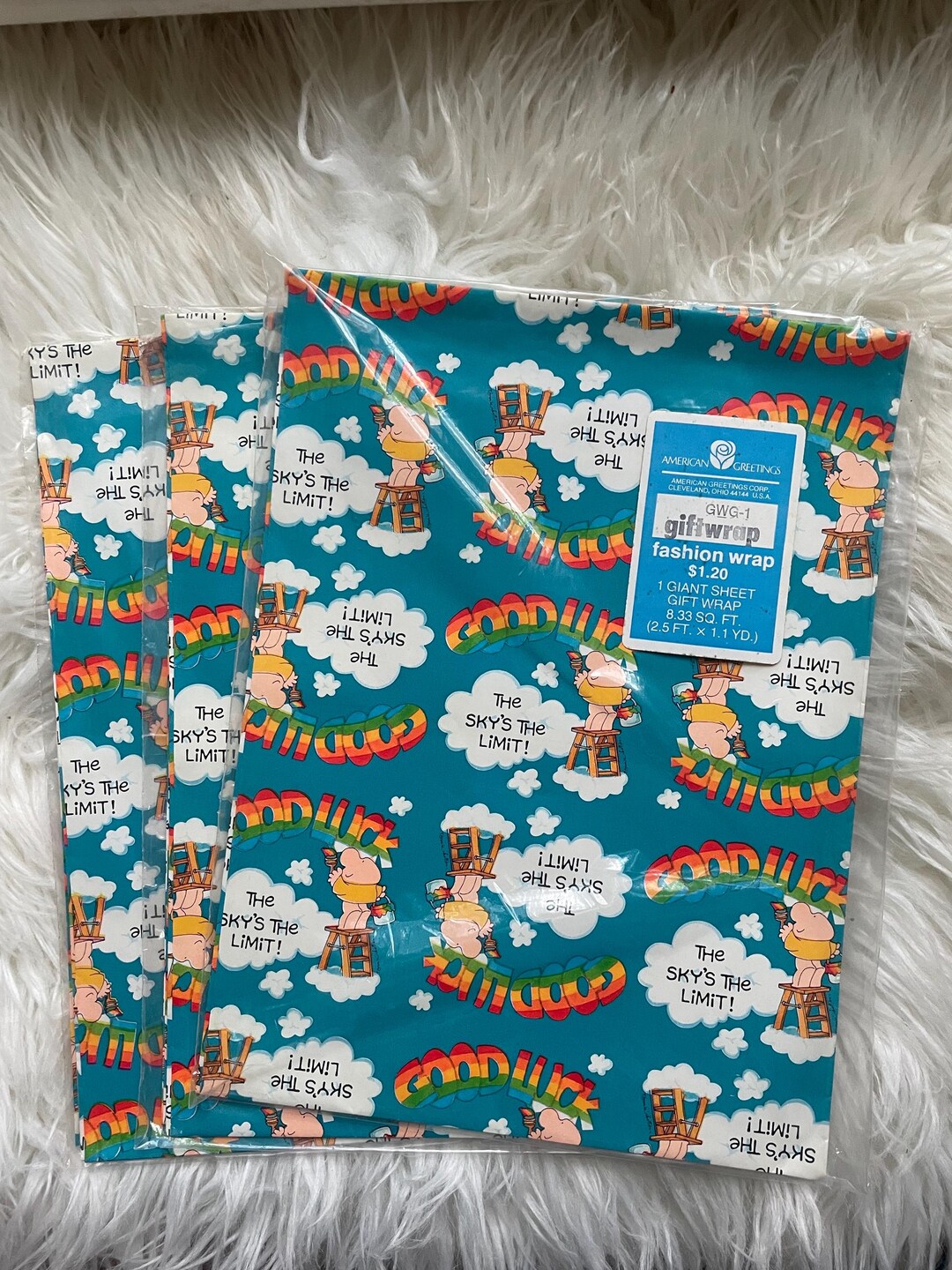 Vintage Ziggy Good Luck Gift Wrap Brand New 1980s - Etsy
