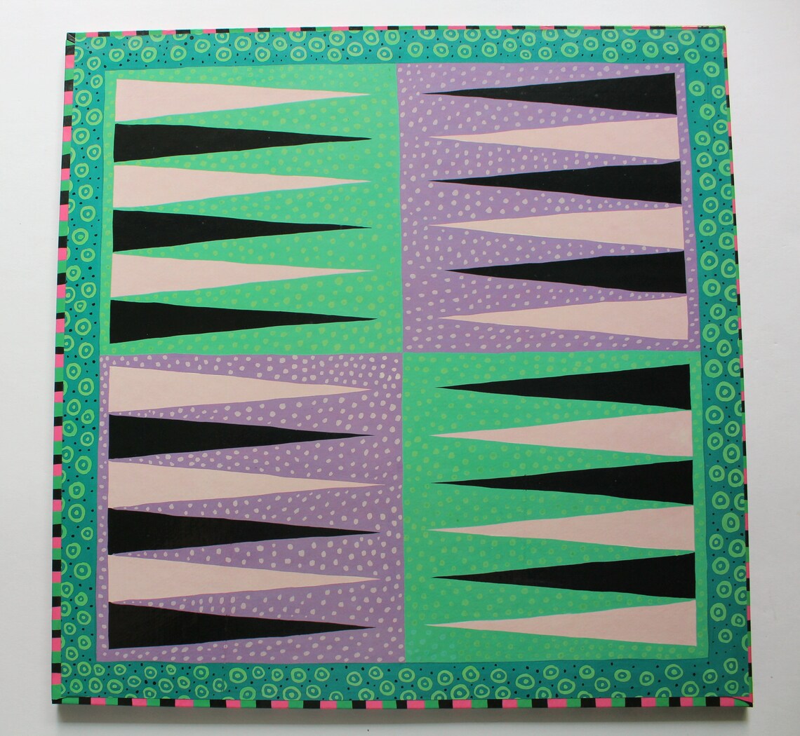Vintage New Cosmic Frog Backgammon and Checkers Board Game Craft Kit ...