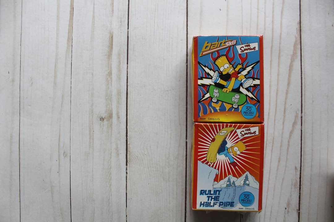 Vintage Pair of New Miniature Rose Art Bart Simpson Puzzles 2003 - Etsy