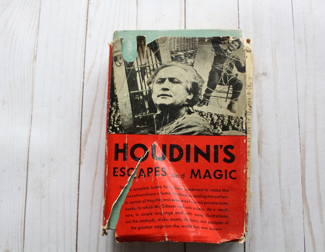 Vintage Houdini's Escapes and Magic Hardback Book 1930 - Etsy