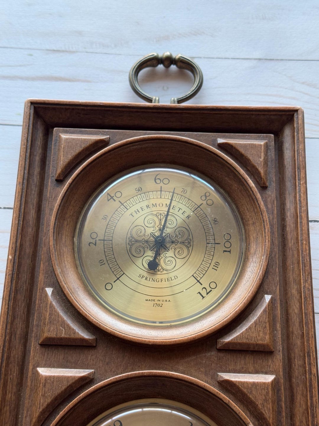 Vintage Springfield Thermometer Barometer Hygrometer Weather Station ...
