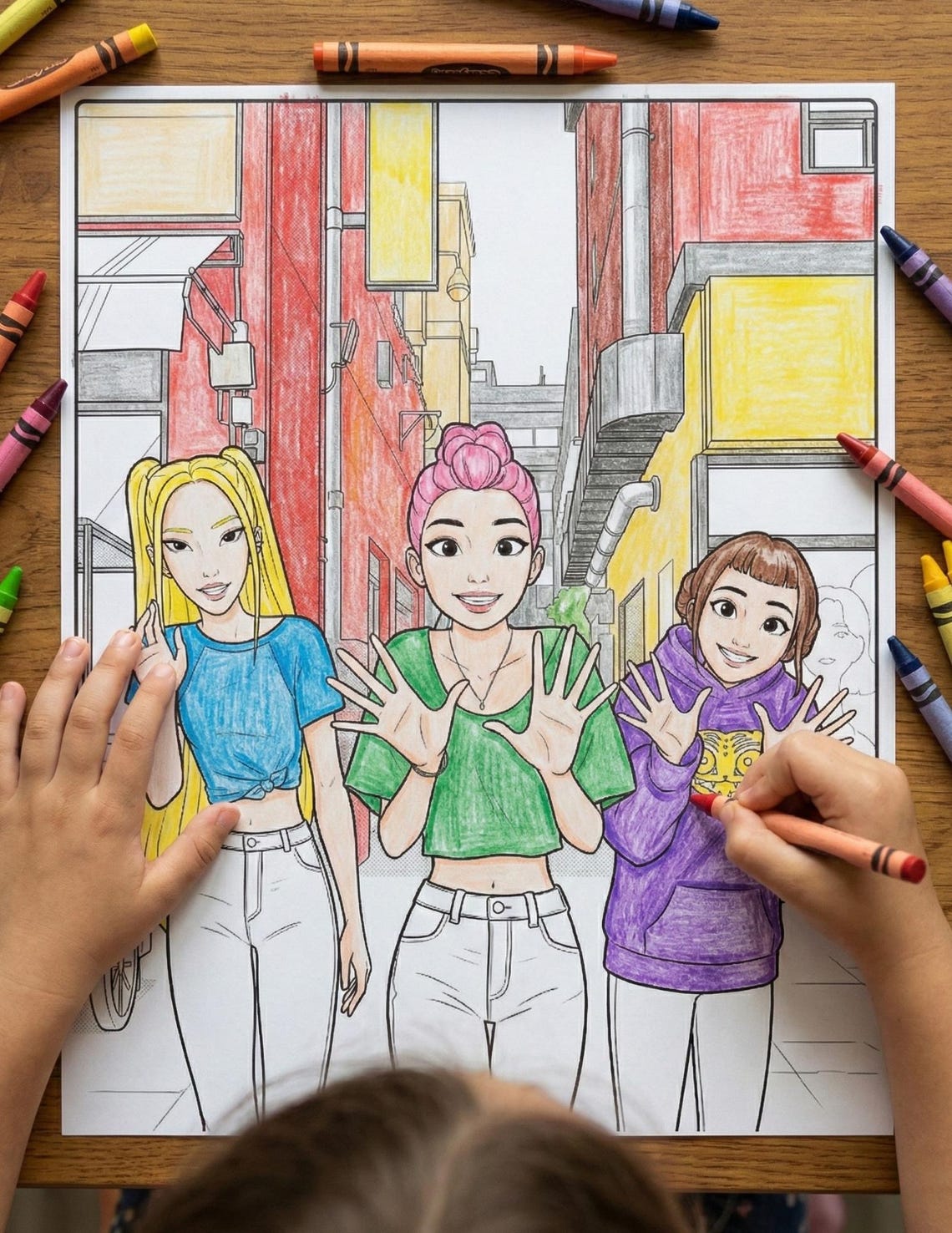 K-pop Demon Hunter Coloring Pages | Anime Printable Book for Kids Teens ...