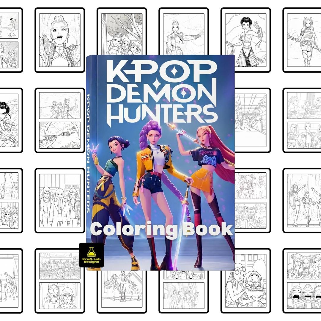 Kpop Demon Hunter Coloring Pages | Anime Printable Coloring Book | K ...