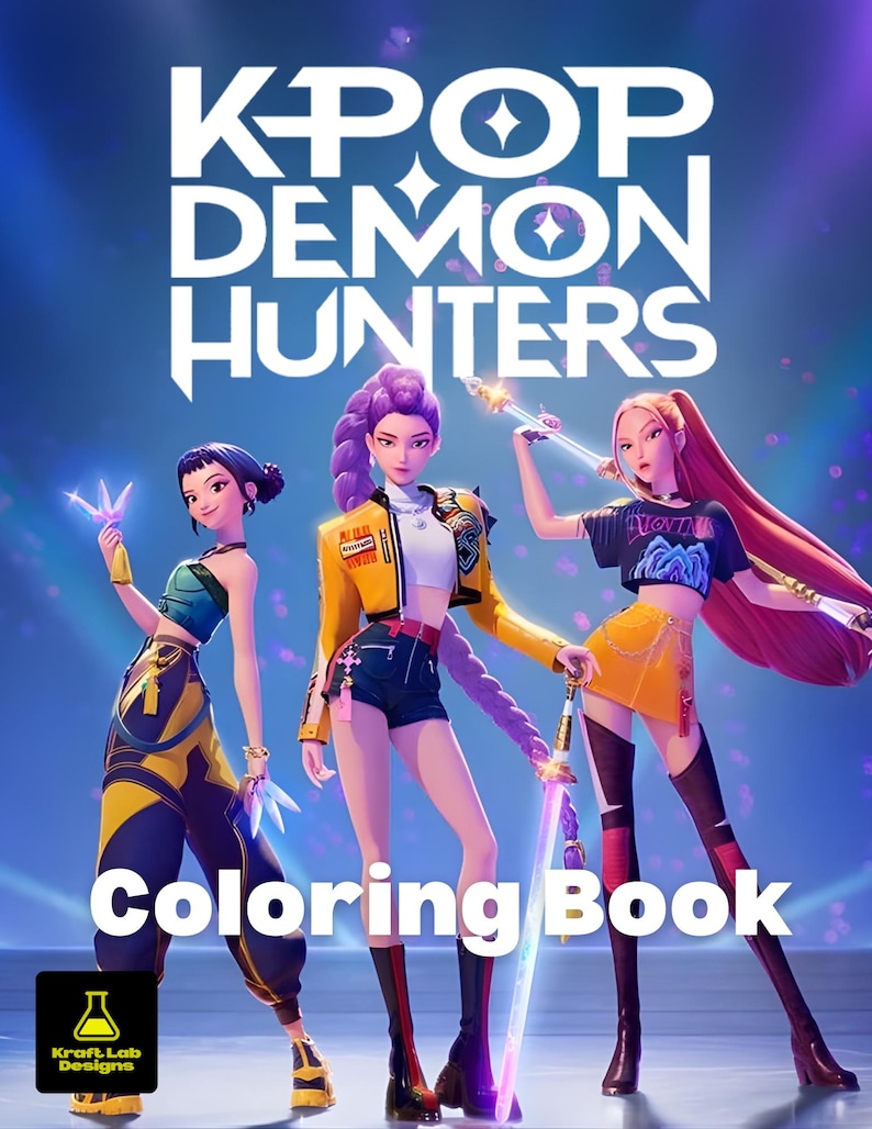 Kpop Demon Hunter Coloring Pages | Anime Printable Coloring Book | K ...