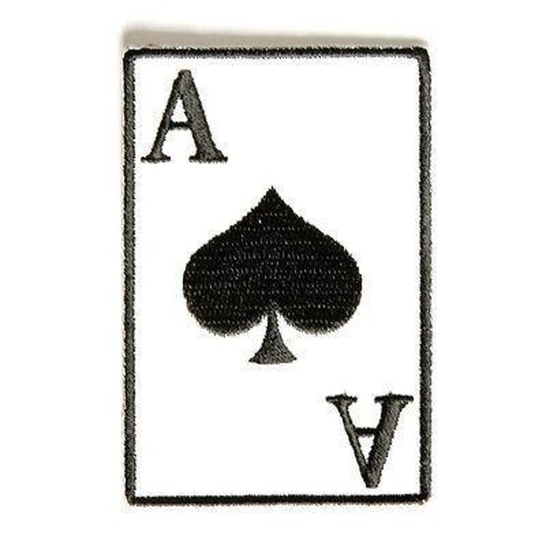 Ace of Spades Iron on Embroidered Patch | Playing Card Patch | Poker ...