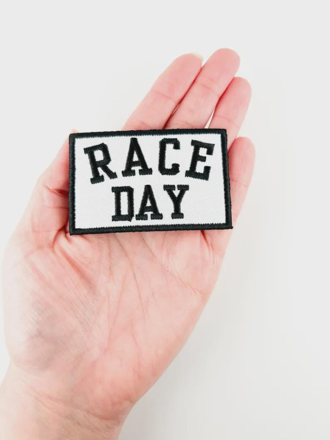 Race Day Embroidered Iron-on Patch - Perfect for Racing Season, Car ...
