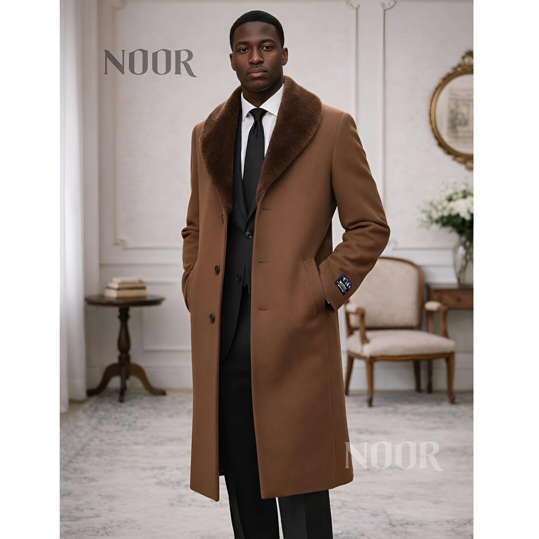Brown Wool Overcoat Men | Herren Mantel Braun | Manteau Homme Marron ...