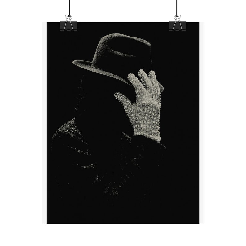 Michael Jackson Glove Silhouette Poster | Rolled Poster - Etsy