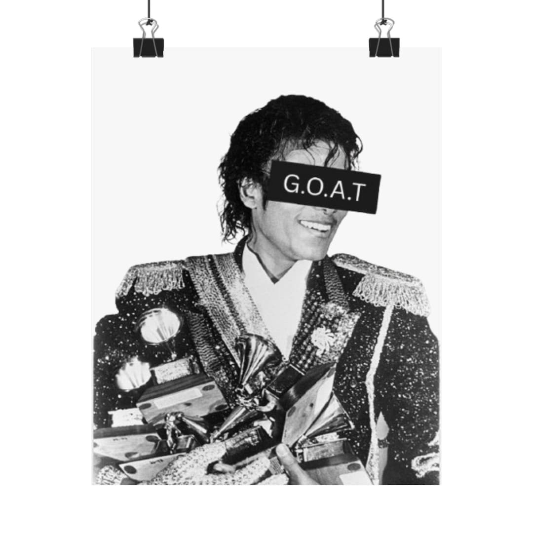 Michael Jackson GOAT Poster Matte Vertical Poster | Black White Music ...