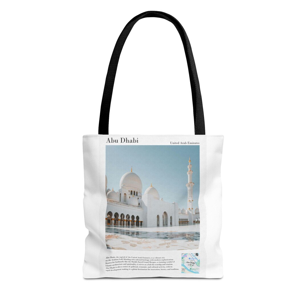 Sheikh Zayed Grand Mosque Tote Bag | Abu Dhabi UAE Travel Gift ...