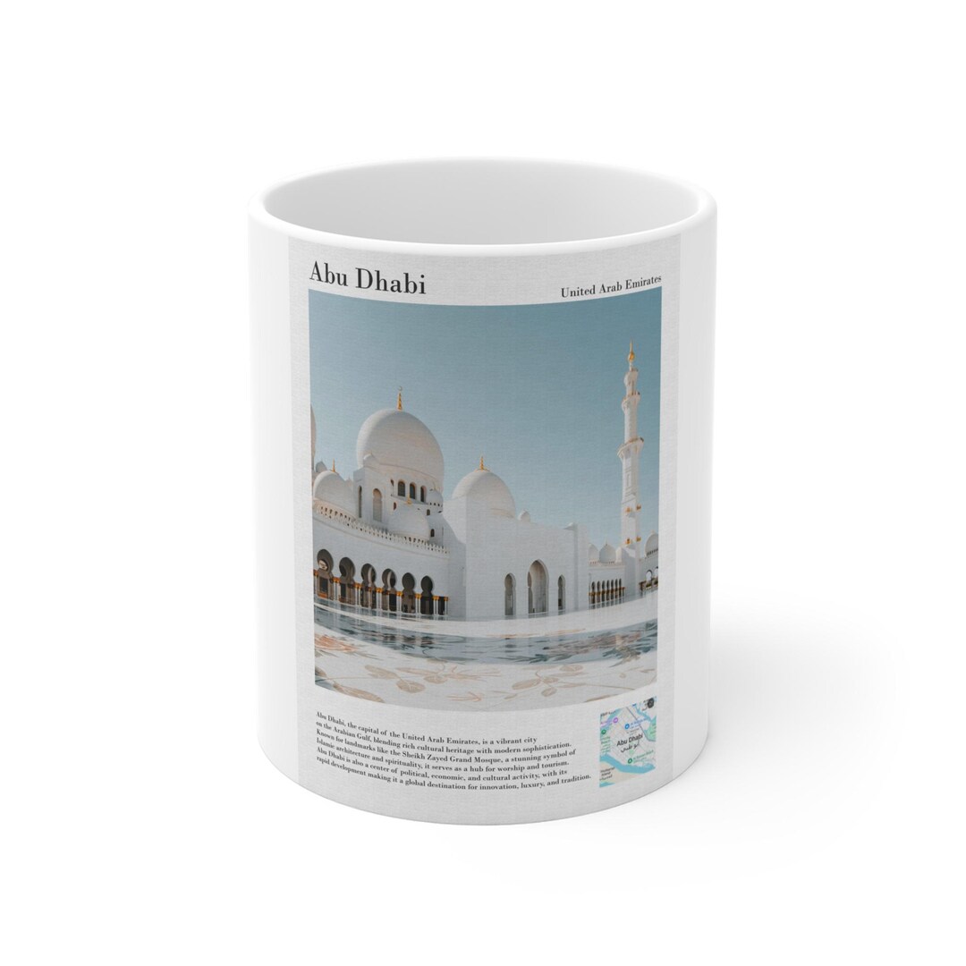 Sheikh Zayed Grand Mosque Mug | Abu Dhabi UAE Travel Gift | Islamic ...