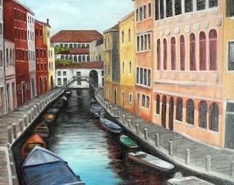 Venetian Crates on a Vegetable Boat Watercolour Giclée Print - Etsy