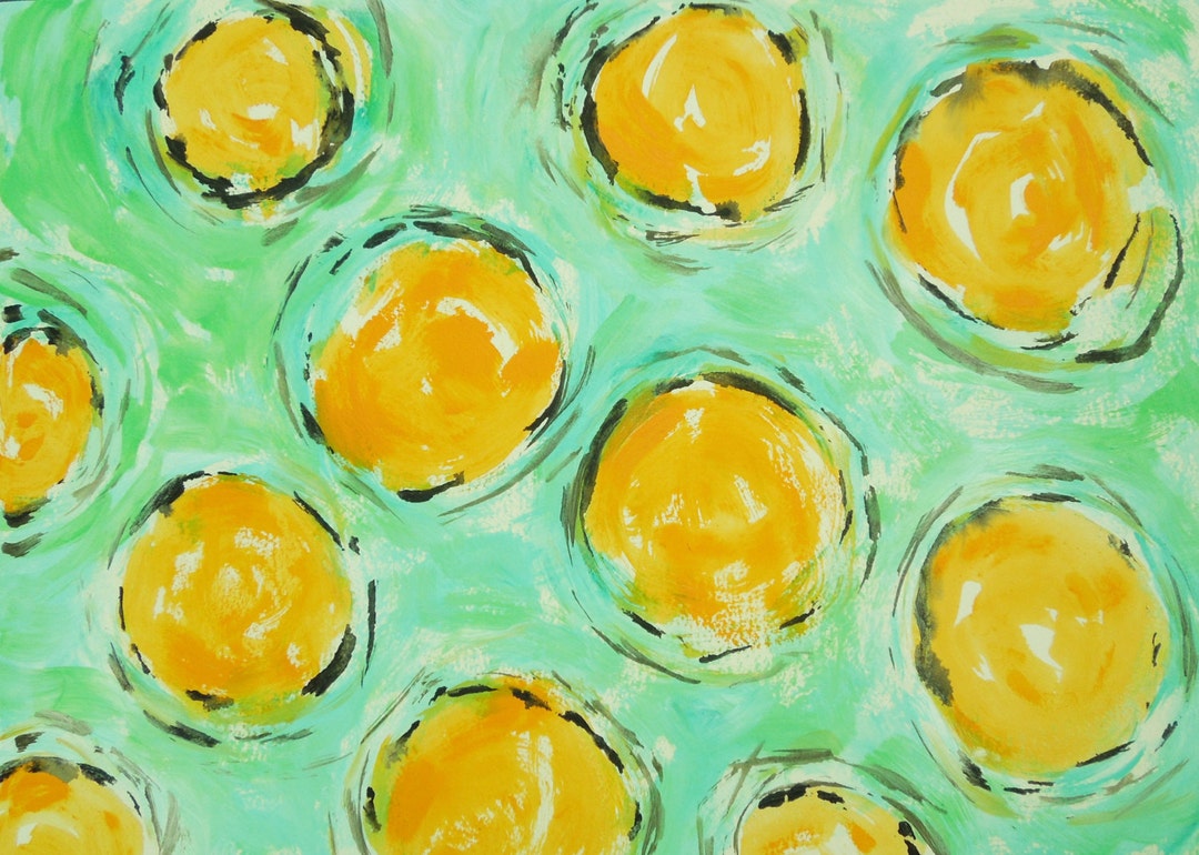 Original Abstract Painting, Tangelo, - Etsy