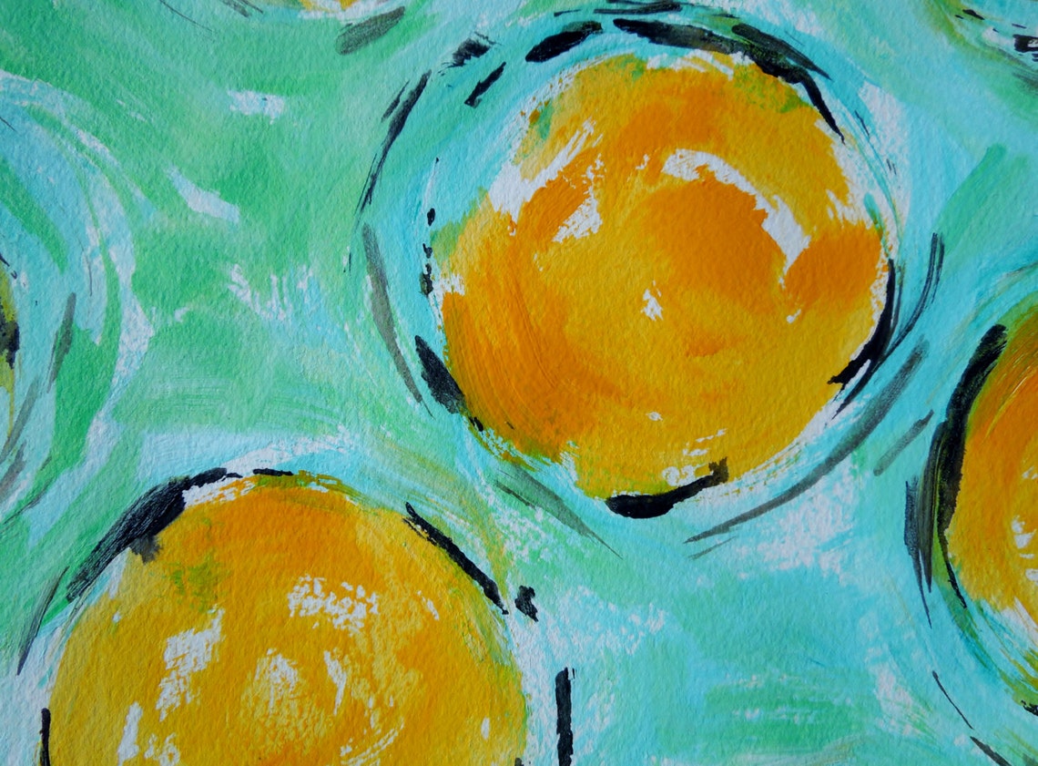 Original Abstract Painting, Tangelo, - Etsy