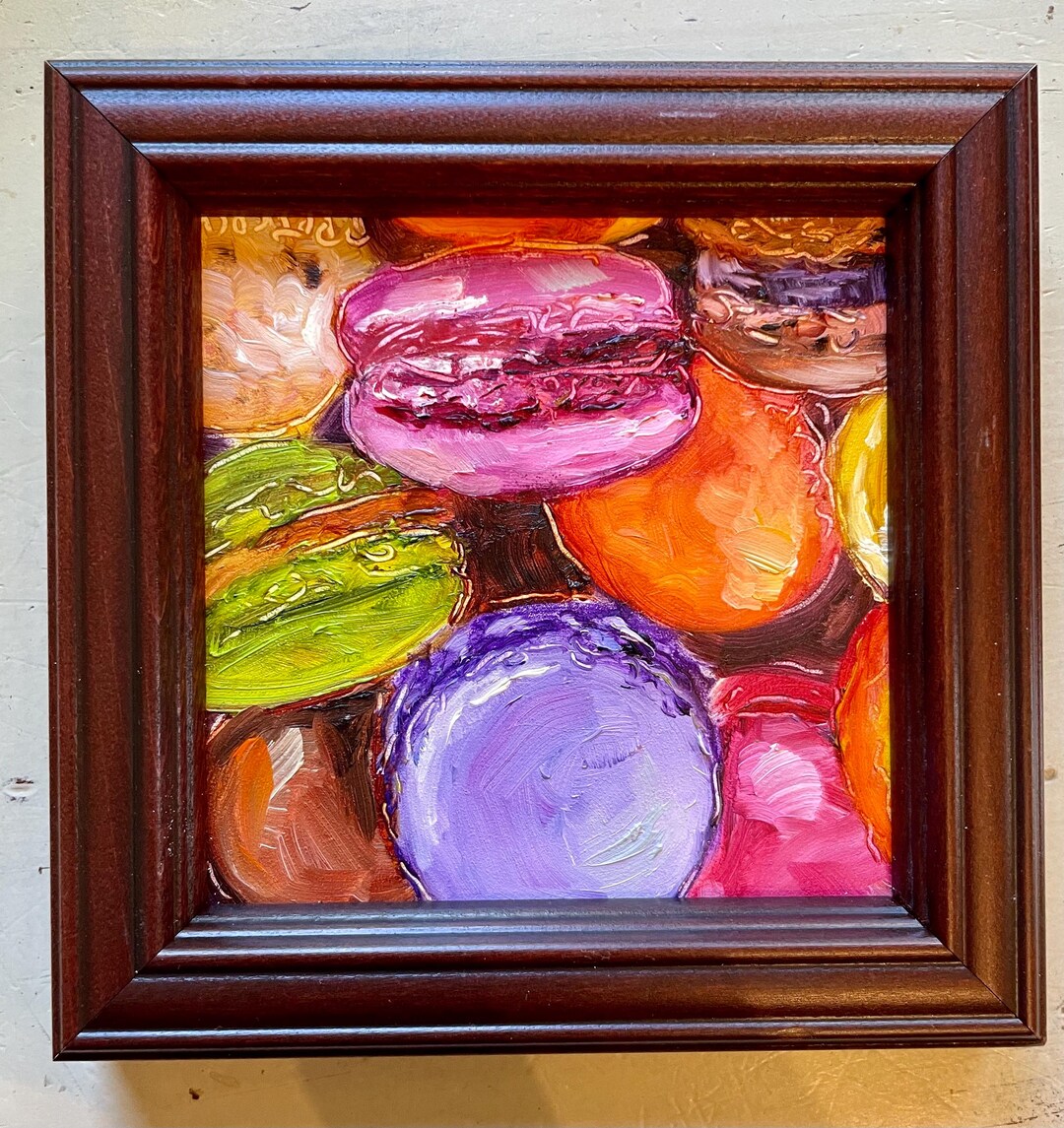 FREE Frame With This Adorable Macaroons Oil Painting. It’s a Mini 4 ...
