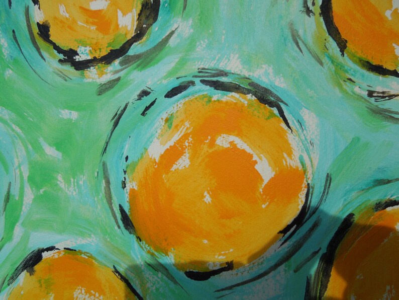 Original Abstract Painting, Tangelo, - Etsy