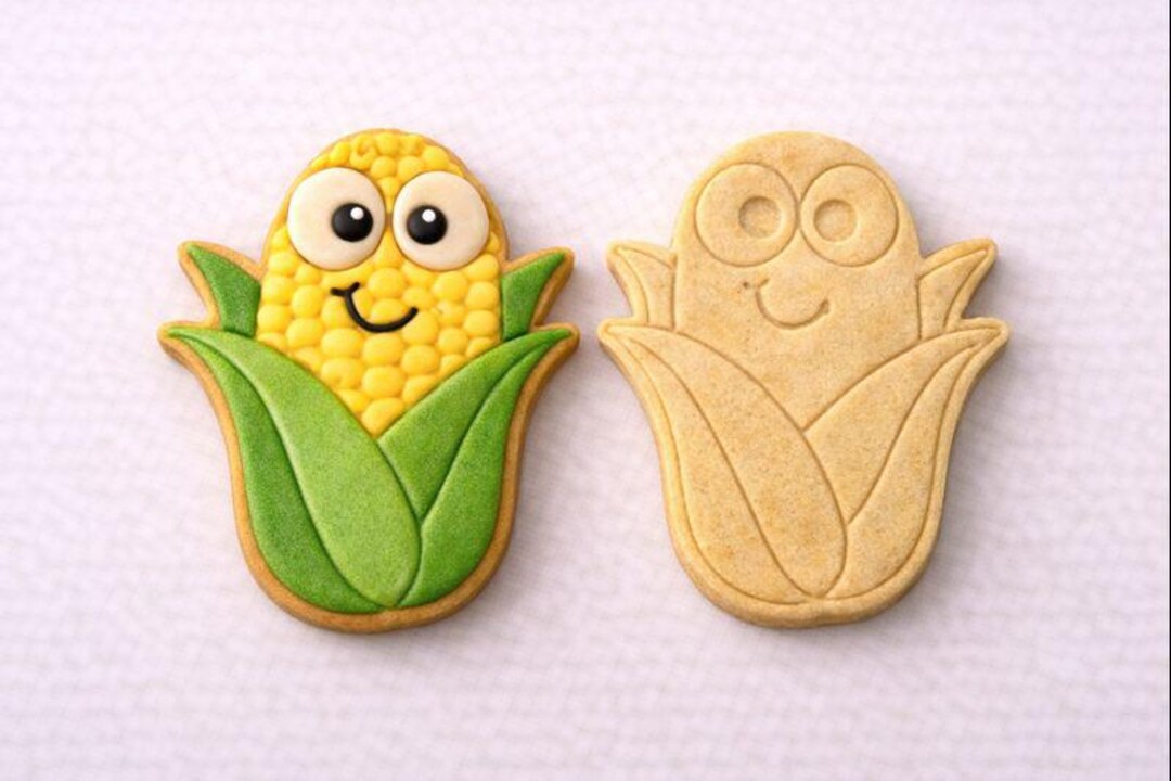 Corn Cookie Cutter 2 in 1 | Cutter & Stamp - Etsy