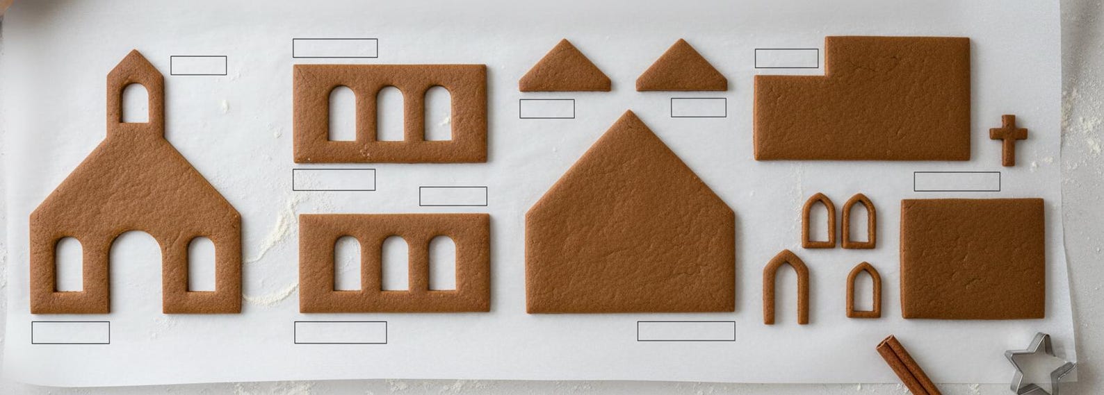 Gingerbread Church Template | Printable PDF Pattern (easy & Classic ...