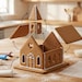 Gingerbread House Church Template | Printable PDF Pattern (easy ...