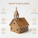 Gingerbread House Church Template | Printable PDF Pattern (easy ...