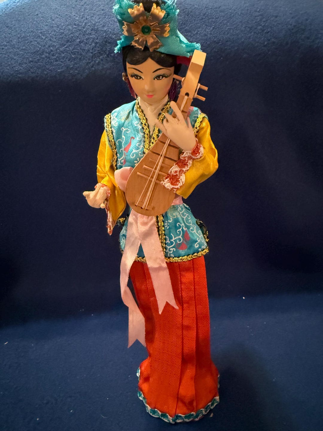Vintage Chinese Silk Doll: Handmade Pipa Player Figurine - Etsy