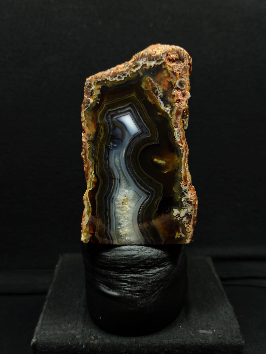 Green and Blue Banded Agate, Quartz Crystal Agate, Türkei Achat ...