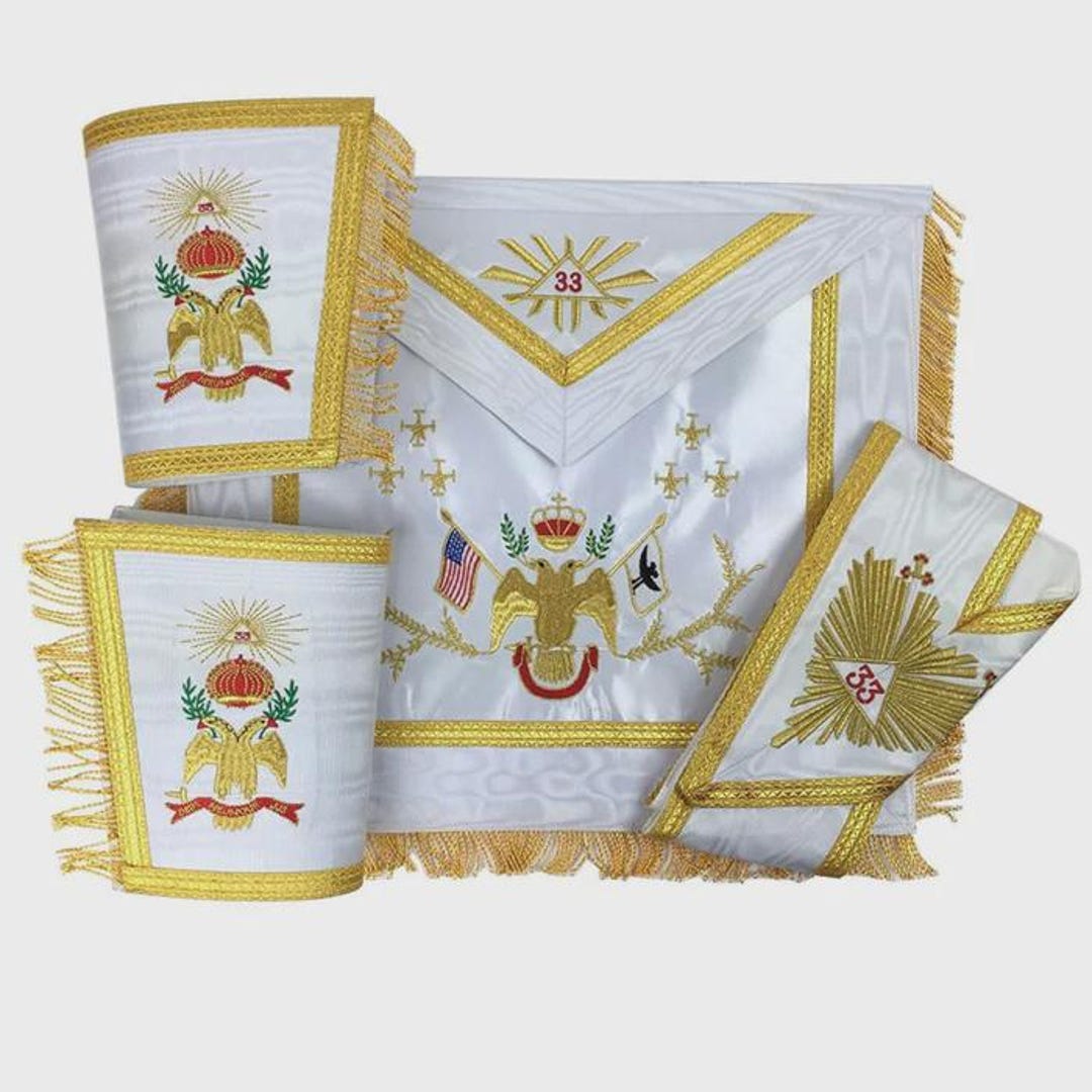 33rd Degree Scottish Rite Regalia Set – Machine Embroidery (all ...