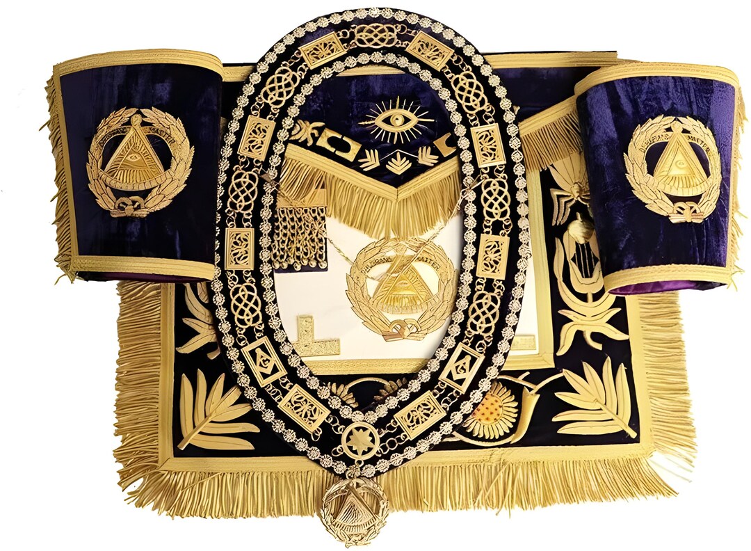 Masonic Regalia Deputy Grand Master Apron – 100% Lambskin With Collar ...