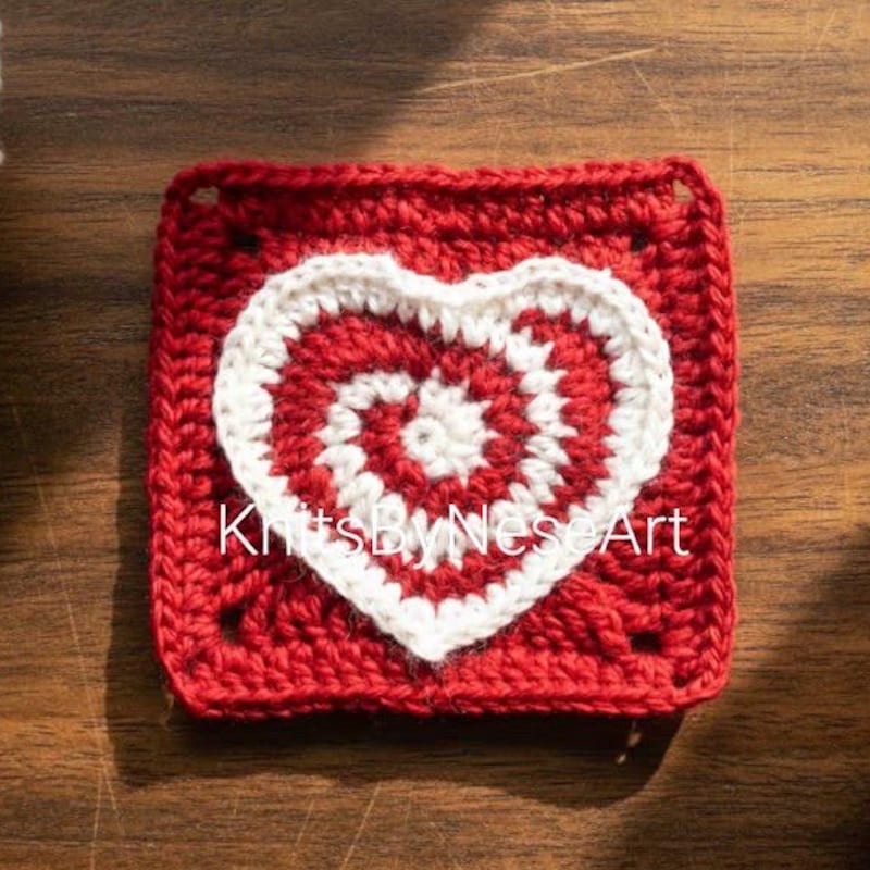 Red White Granny Square - Etsy