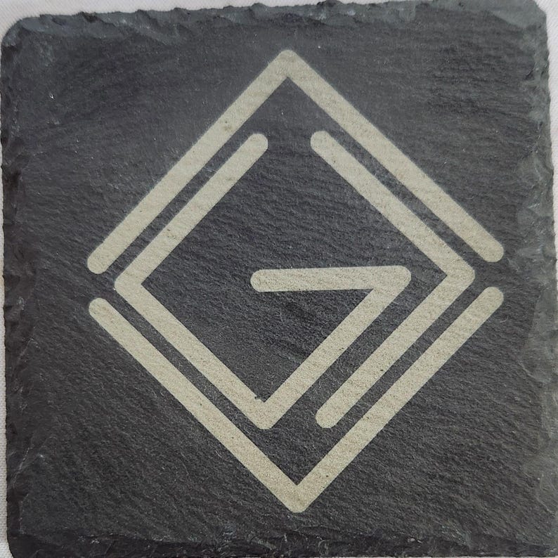 Engraved Slate Coaster Bible Verse Coaster Christian Design Cross ...