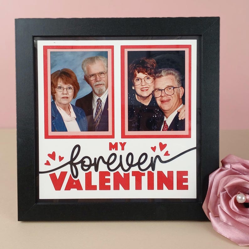 Valentine Custom Photo Frame Gift for Her Romantic Couple Portrait Gift ...