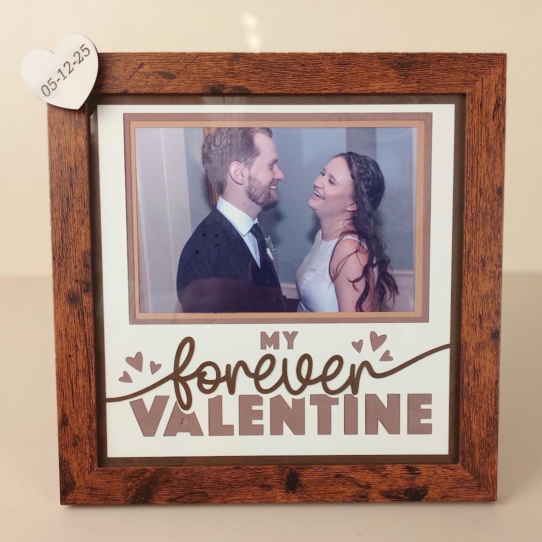 Valentine Custom Photo Frame Gift for Her Romantic Couple Portrait Gift ...