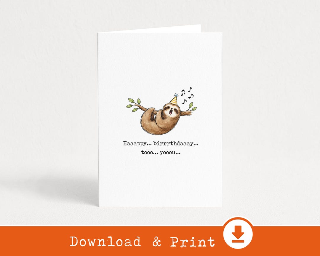 Printable Birthday Card | Vertical or Square Greeting Card Digital ...