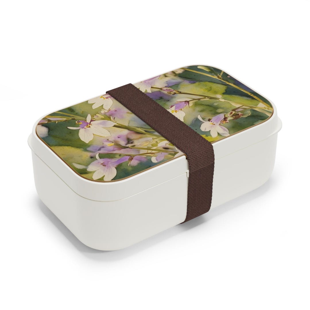 Watercolor Wildflowers Bento Lunch Box | Floral Nature Print - Etsy