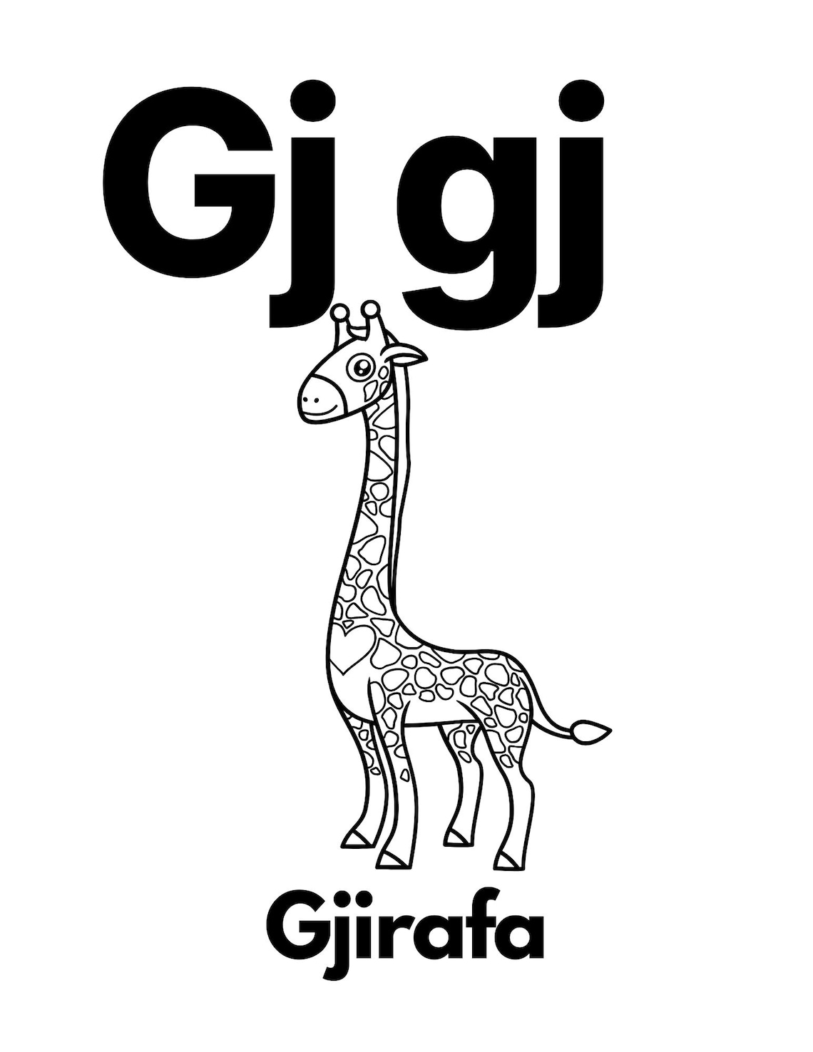Albanian Alphabet Coloring Book for Kids | A-ZH | Alfabeti Shqip ...