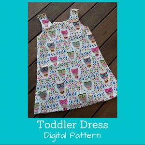 Printable Pattern Online Tutorial Easy Sew Toddler Dress - Etsy