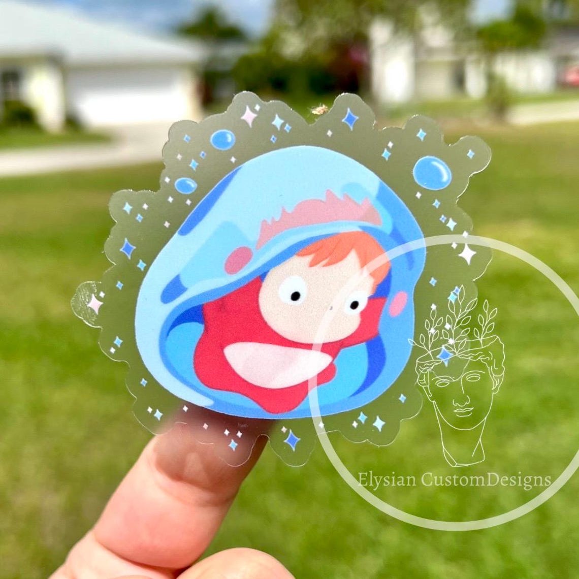 Ponyo Jellyfish Waterproof Sticker - Ghibli Inspired Decal - Etsy