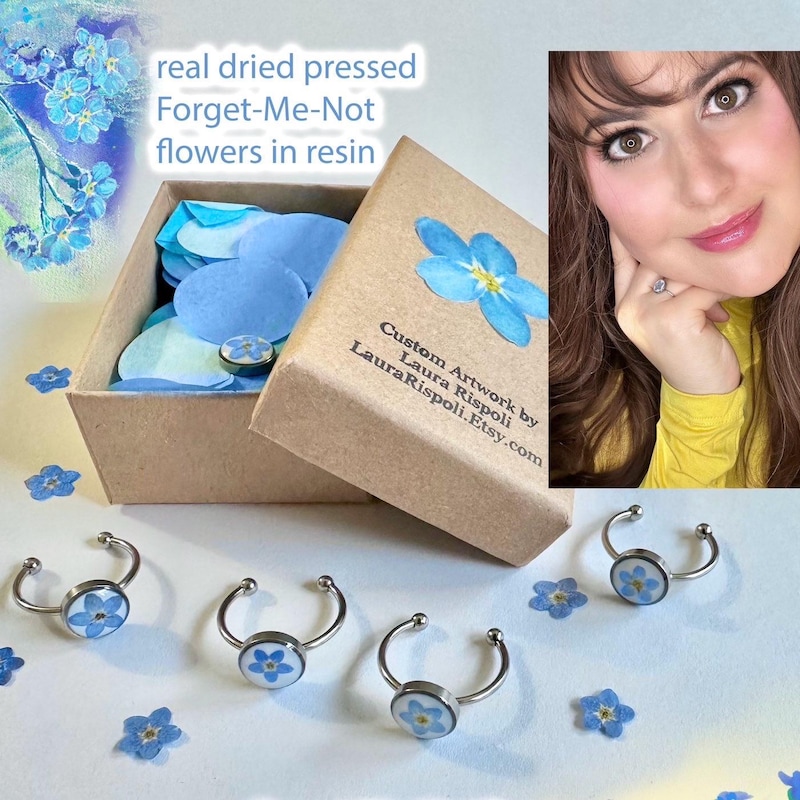 Forget Me Not Ring - Etsy