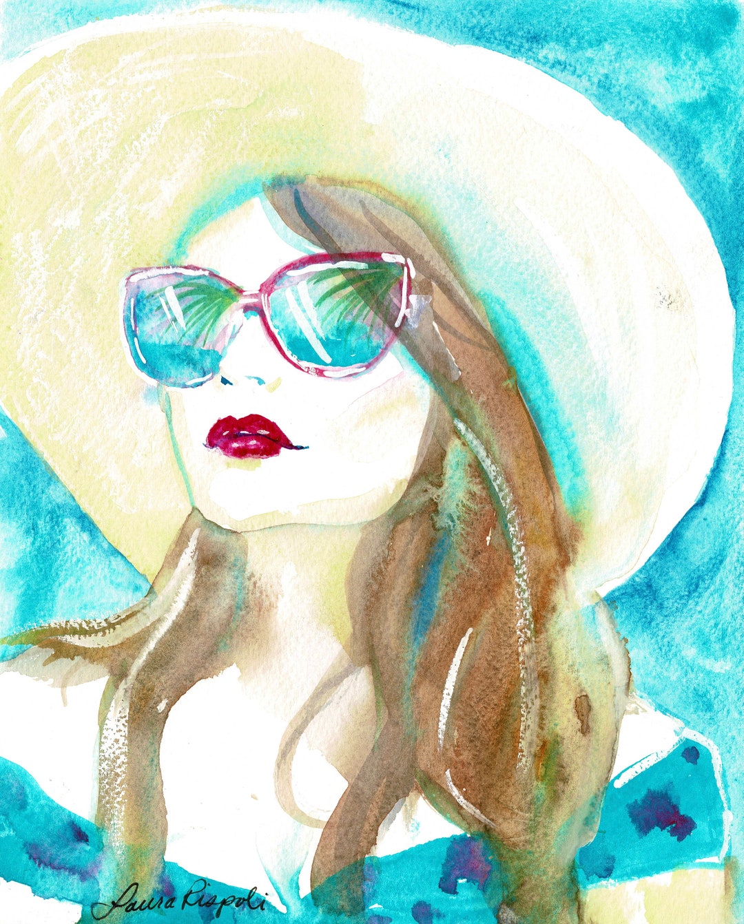 Original or Print of Laura Rispoli Art Summer Dreaming Girl in ...