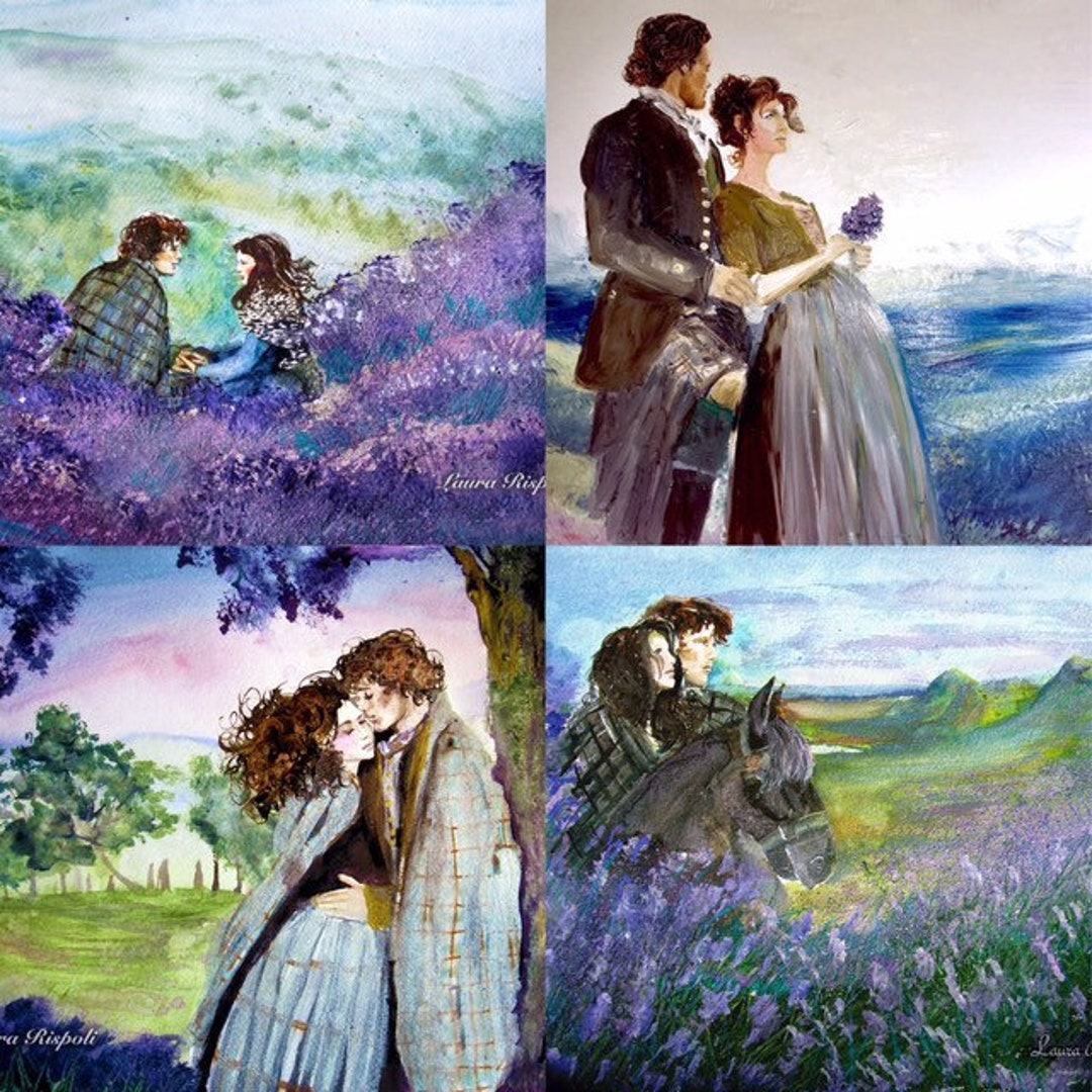 Set of Four Prints of Watercolor Paintings Scottish Heather Scottish ...