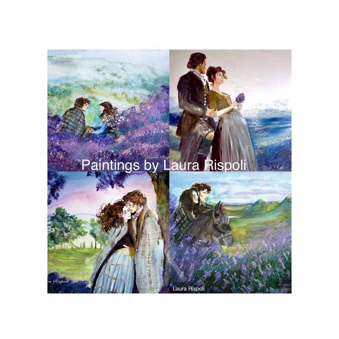 Set of Four Prints or Cards of Watercolor Paintings Scottish Heather ...