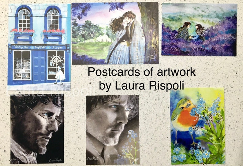 Variety Pack POSTCARDS of Artwork by Laura Rispoli Drawings - Etsy