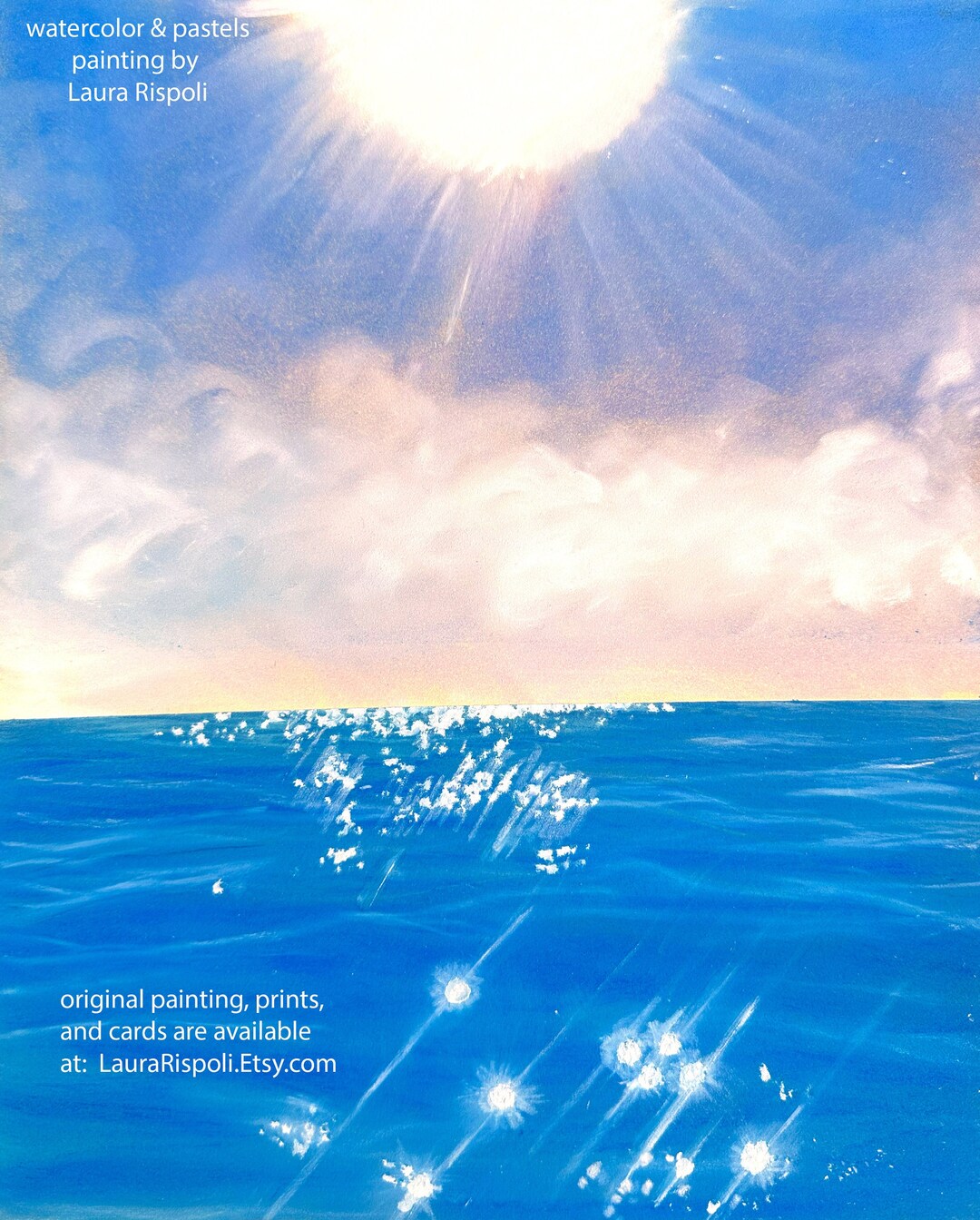 Original or Print or Cards of Painting by Laura Rispoli Sunny Sea Art ...