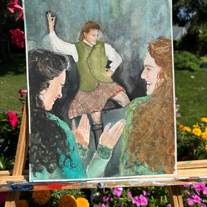 Print of Watercolor Painting by Laura Rispoli Happy Scottish Dance Kilt ...